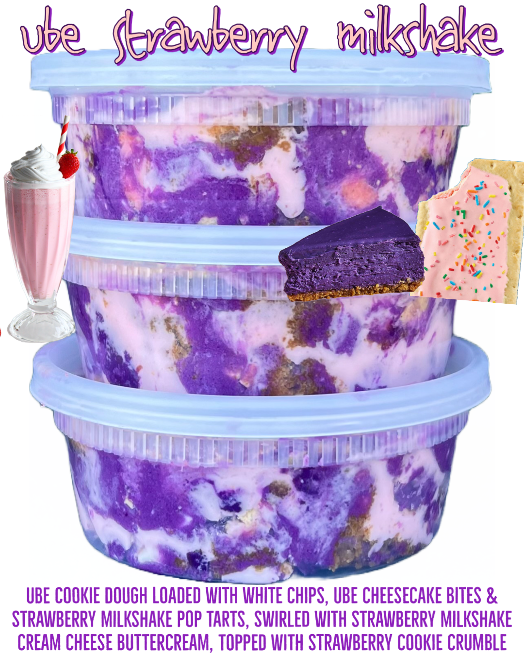 Ube Strawberry milkshake | Life's A Baatch LLC