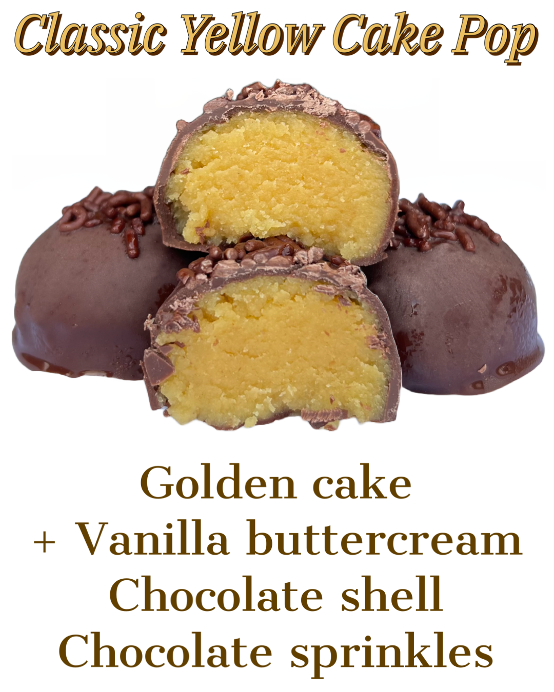 Classic Yellow cake pop | Life's A Baatch LLC